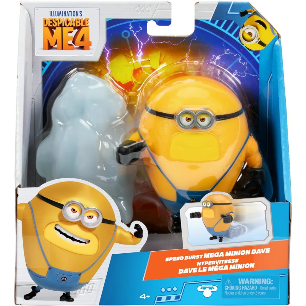 Minions DESPICABLE ME 4 Speed Burst Mega Dave Action Figure | Pull Mega ...