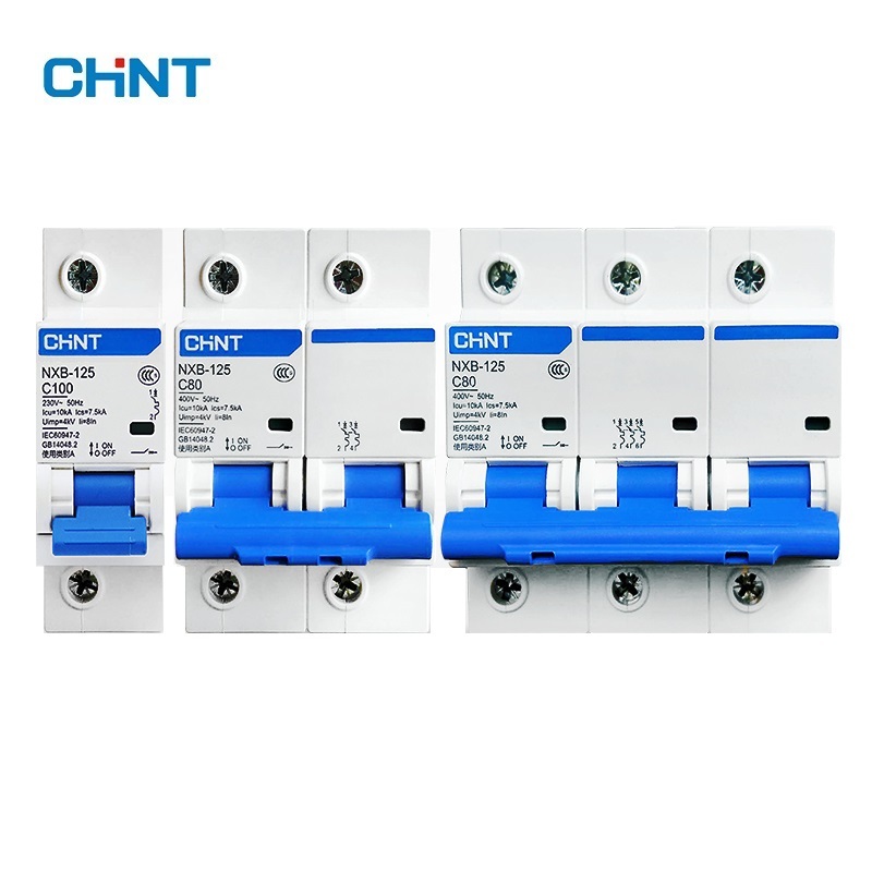 Chnt CHINT NXB-125 1P 2p 3P 4P 63A 80A 100A 125A 230V 220V 50HZ Miniature circuit breaker MCB ...