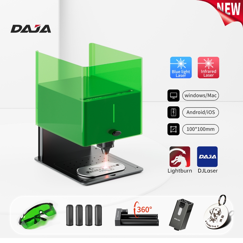 DAJA V1 10W Laser Engraving Machine Fully Protected Safety Carving ...