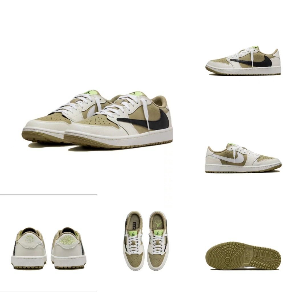 Travis Scott x Jordan 1 Low Golf Casual Shoes Men Women Shoes FZ3124 ...