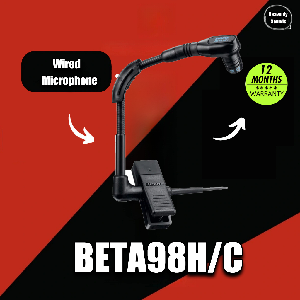 Shure BETA 98H/C WB98 ไมโครโฟนเครื่องมือขนาดเล็ก - ไมโครโฟนคอนเดนเซอร์ ...
