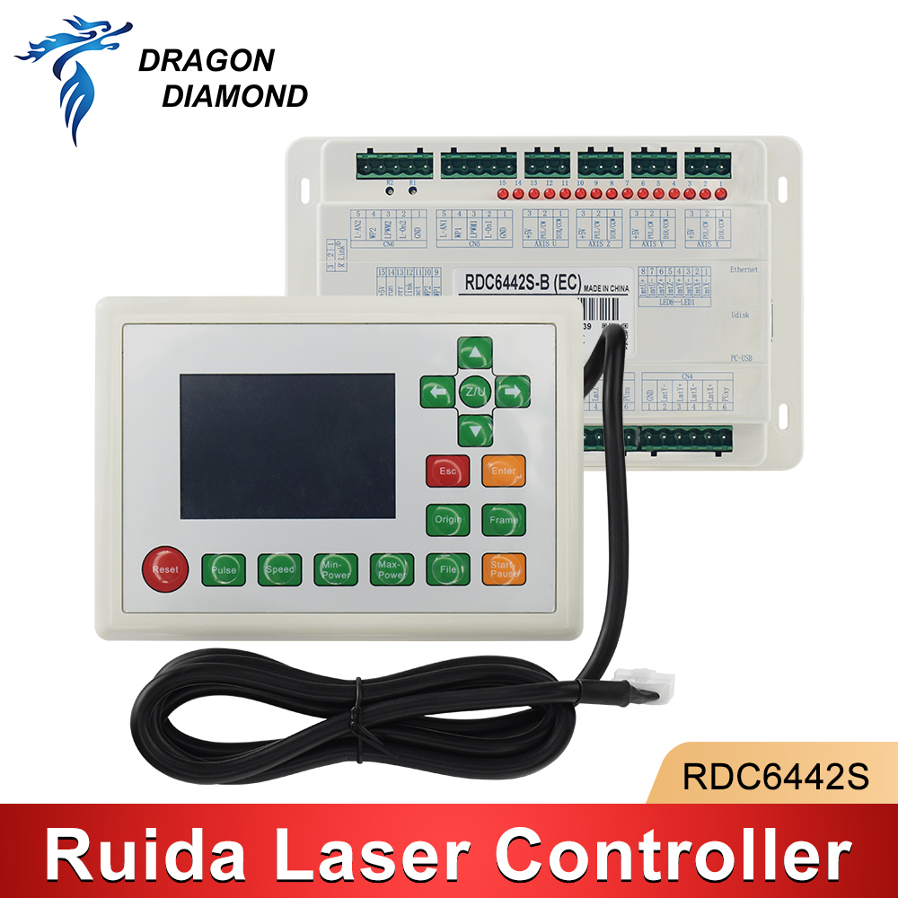 Ruida Co2 เลเซอร์คอนโทรลเลอร์ระบบ DSP RDC6442S สําหรับช่างแกะสลักเลเซอร์และเครื่องตัด RDC 6442 ...