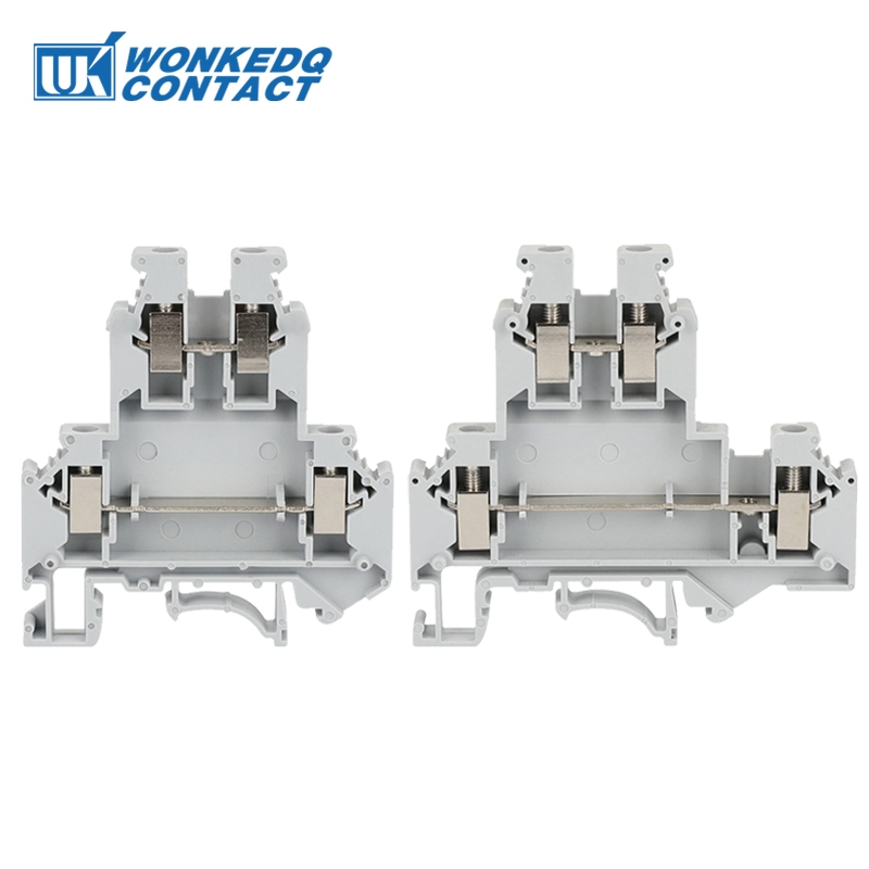 10 ชิ้น UKK/UKKB 5 2 ชั้น Terminal Block Dual Raw 4 mm2 28-12AWG สกรู ...