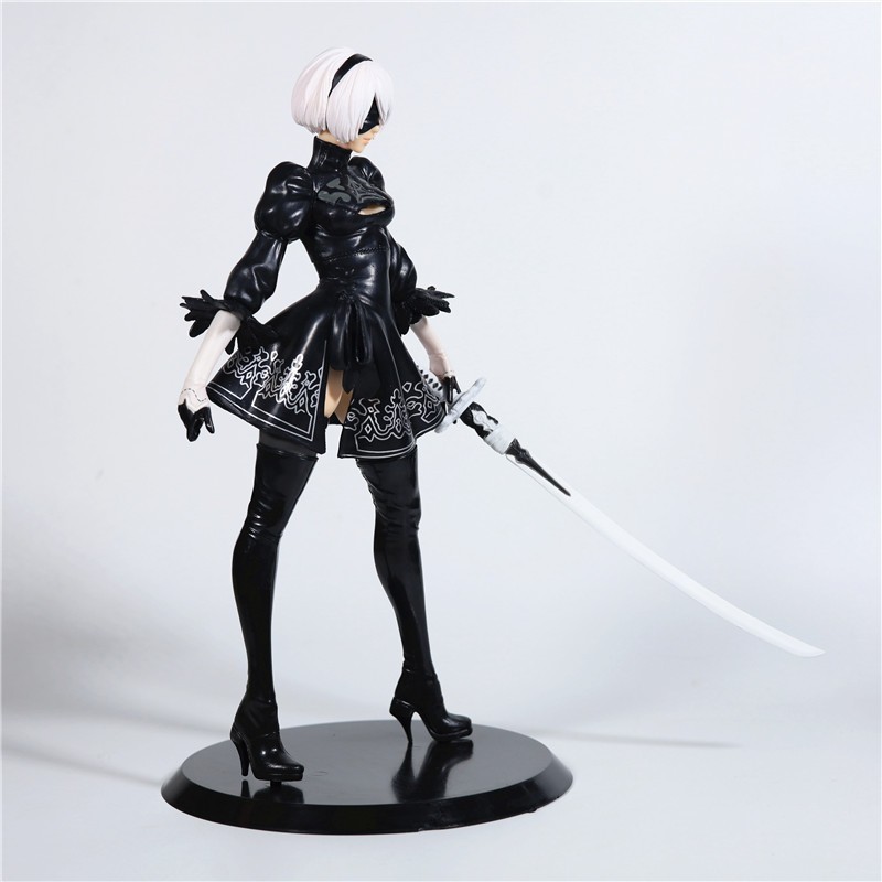 เกม NieR: Automata 2b ตุ๊กตายืนท่าทาง pvc ของเล่นเครื่องประดับรถ ...