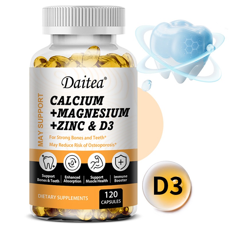 Daitea Calcium Magnesium Zinc + วิตามิน D3 อาหารเสริม - เสริมสร้าง ...