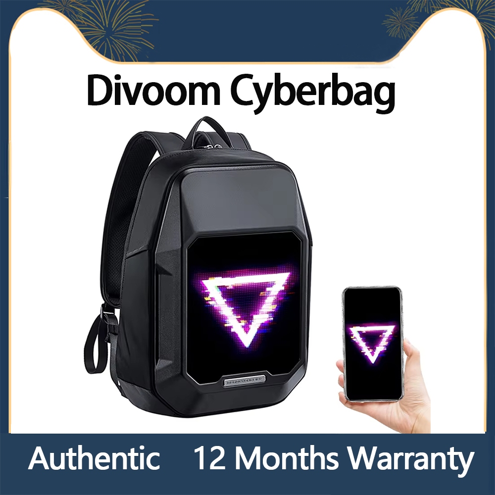 Divoom Cyberbag 64x64 Pixel จอแสดงผล LED 15 นิ้วแล็ปท็อปไหล่กระเป๋าเป้ ...