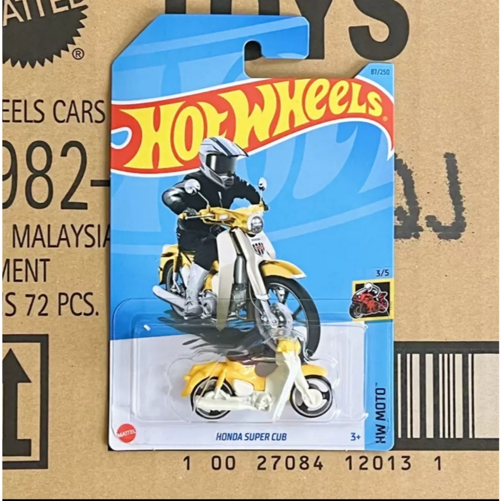 Hotwheels HotWheels HONDA CUB Classic Motorcycle สีเหลือง HONDA SUPER ...