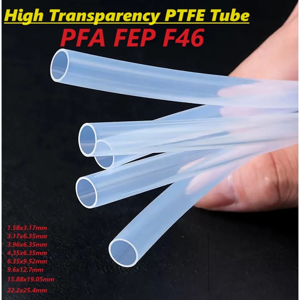 ความโปร่งใสสูง PTFE หลอดใส PFA FEP F46 ฉนวนท่อแข็งท่อฉนวนทนต่ออุณหภูมิสูงต่ําสูงความต้านทานการ ...