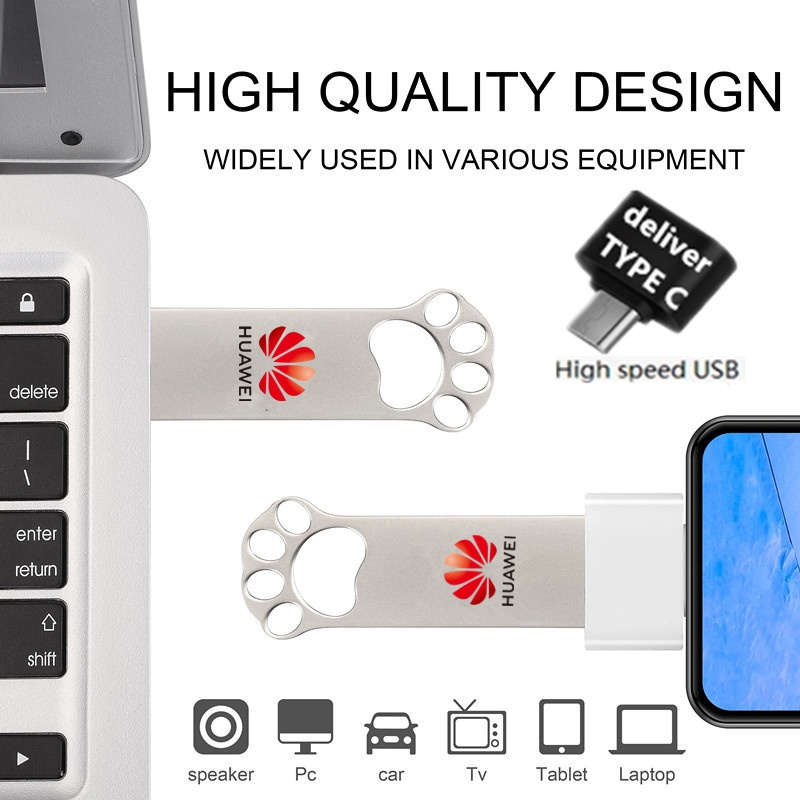 แฟลชไดรฟ์ USB ความเร็วสูงของ Huawei 2TB/128GB/64GB/32GB/16GB/8GB 3.0 ...