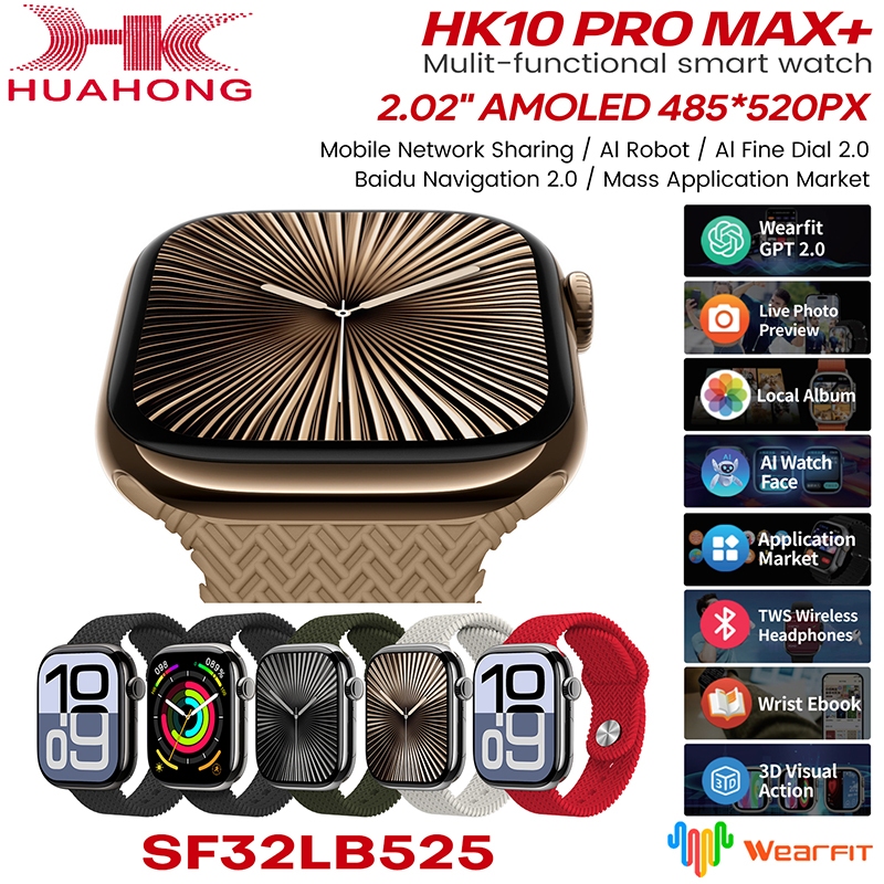 Hk10 Pro Max + Plus GEN2 AMOLED สมาร์ทนาฬิกาผู้ชายผู้หญิงกีฬานาฬิกา ...