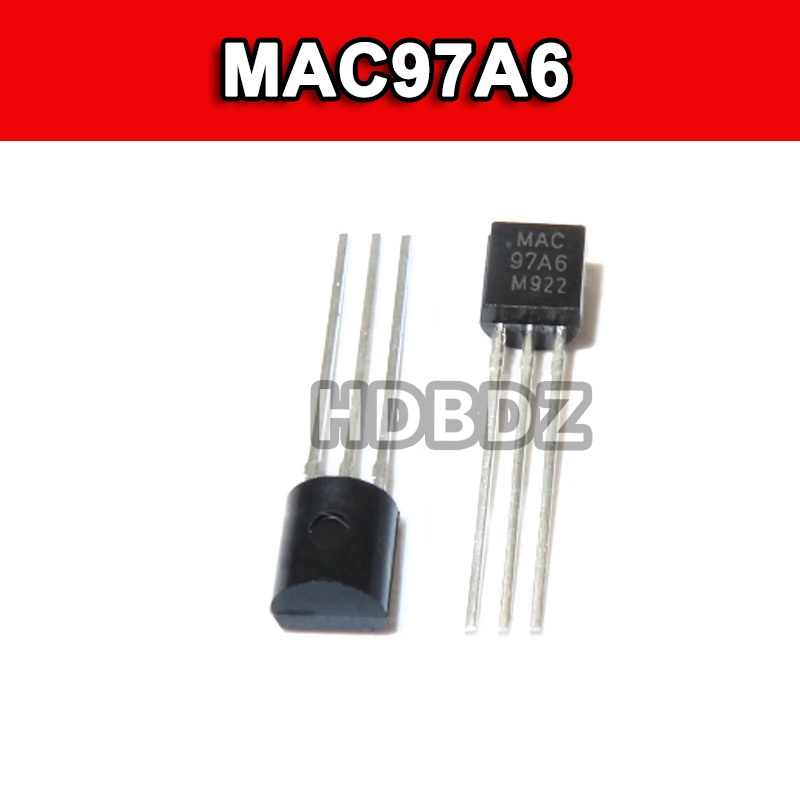 30~100PCS MAC97A6 TO-92 97A6 1A 400V Two-Way Trigger สามเสาประตู ...