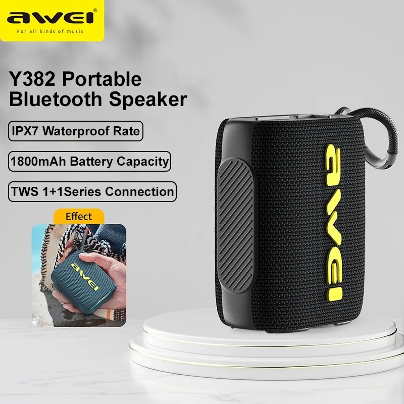 Awei Y382 ลําโพงบลูทูธไร้สายแบบพกพา TWS ลําโพงกลางแจ้ง | Shopee Thailand