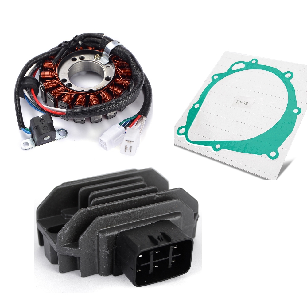 KAWASAKI คอยล์สเตเตอร์รถจักรยานยนต์ + วงจรเรียงกระแสตัวควบคุม + ปะเก็น ...