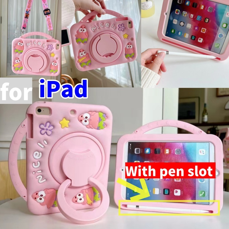 สําหรับ iPad Pro 11 M4 Air 6 Air11 M2 2024 360 แบบพกพาฝาครอบป้องกัน ...