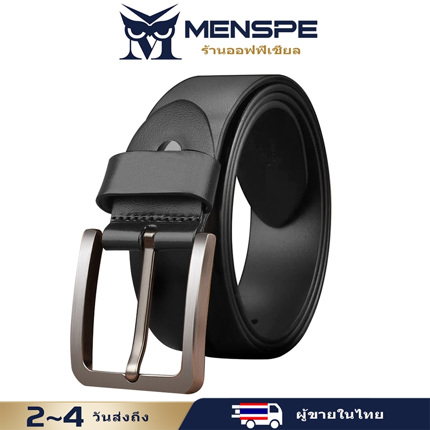 Menspe เข็มขัดผู้ชาย Smooth Second-layer Cowhide เข็มขัดแฟชั่น Retro ...