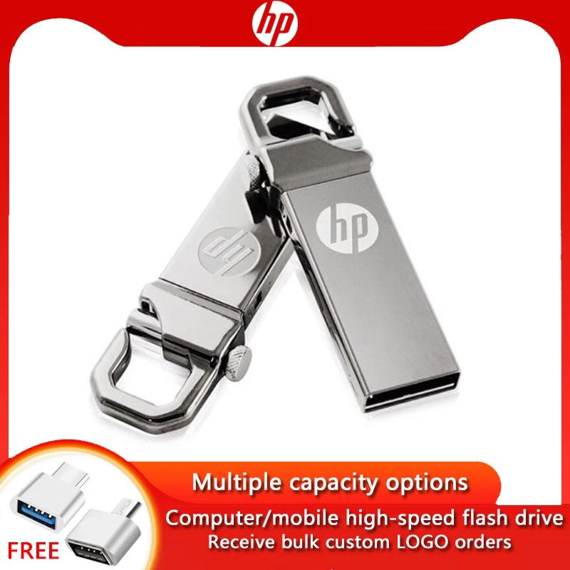 Hp Flash Memory Driver 8GB 16GB 32GB 64GB โลหะ USB Memory Stick 128GB ...