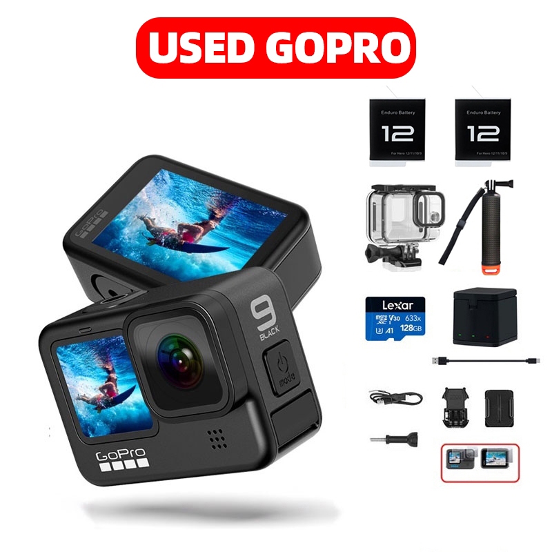 Gopro HERO 9 Black Action Gopro Camera 5K Videos 20MP Photos Sport Cameras Color Front Screen ...