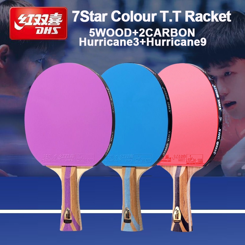 Original DHS 7Star ไม้ปิงปอง 5Wood + 2 Carbon Ping Pong Bat Paddle ...