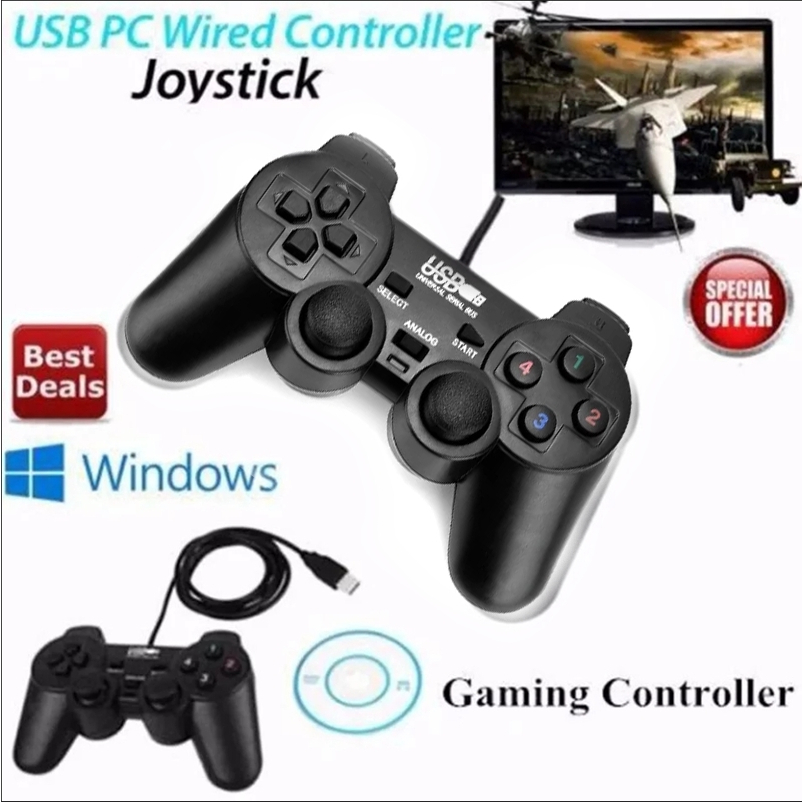 จอยเกมส์ PC จอยสติ๊ก JOYSTICK Sequential Gaming Controller แบบสาย USB สำหรับเล่นเกม WIN7-WIN11 ...
