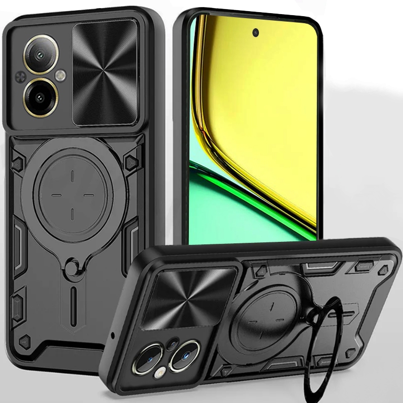 กันกระแทกหนักป้องกันกรณียากพร้อมขาตั้งโลหะ Realme C75 C67 C65 C63 C61 C55 C53 C51 | Shopee Thailand