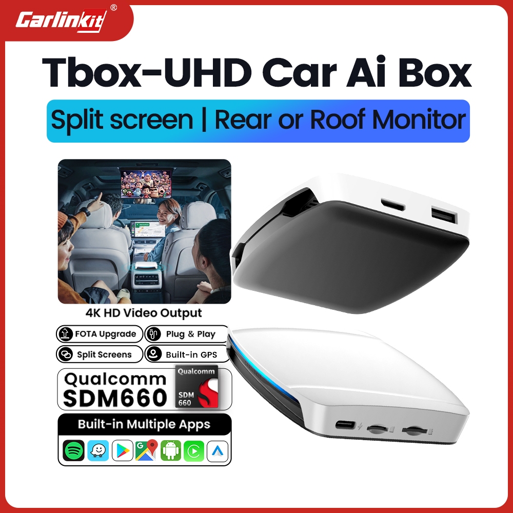 Carlinkit 2025 ใหม่ 8+128GB Android 13 CarPlay Ai Box UHD รองรับหลังคารถ/ด้านหลัง/หน้าจอรถรองที่ ...