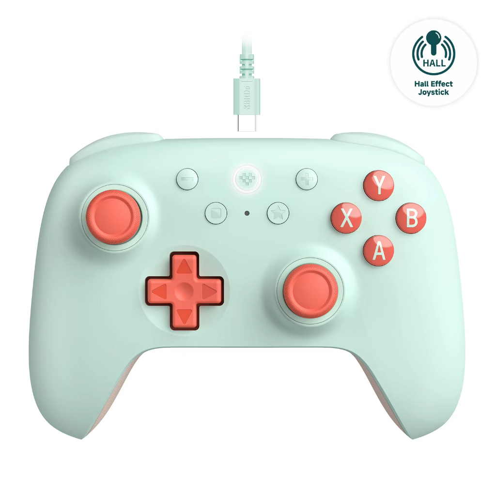 8bitdo Ultimate 2C คอนโทรลเลอร์เล่นเกมแบบมีสาย Hall Effect จอยสติ๊ก ...