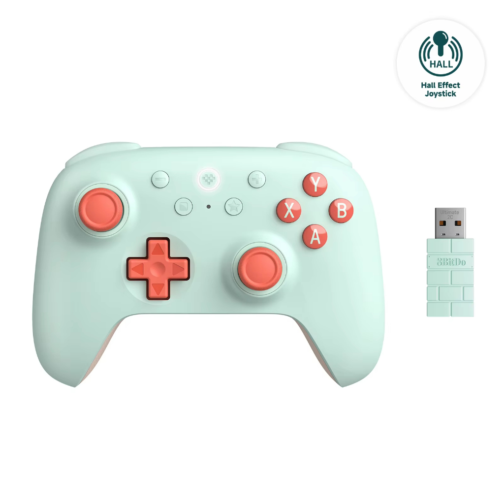 8bitdo คอนโทรลเลอร์เล่นเกมไร้สาย Ultimate 2C ใหม่สําหรับพีซี, Windows ...
