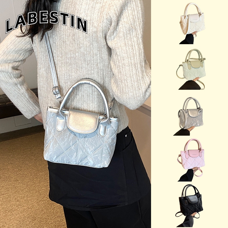 LABESTIN กระเป๋าสตรีใหม่เวอร์ชั่นเกาหลีของแฟชั่นเพชรไหล่แบบพกพา ...