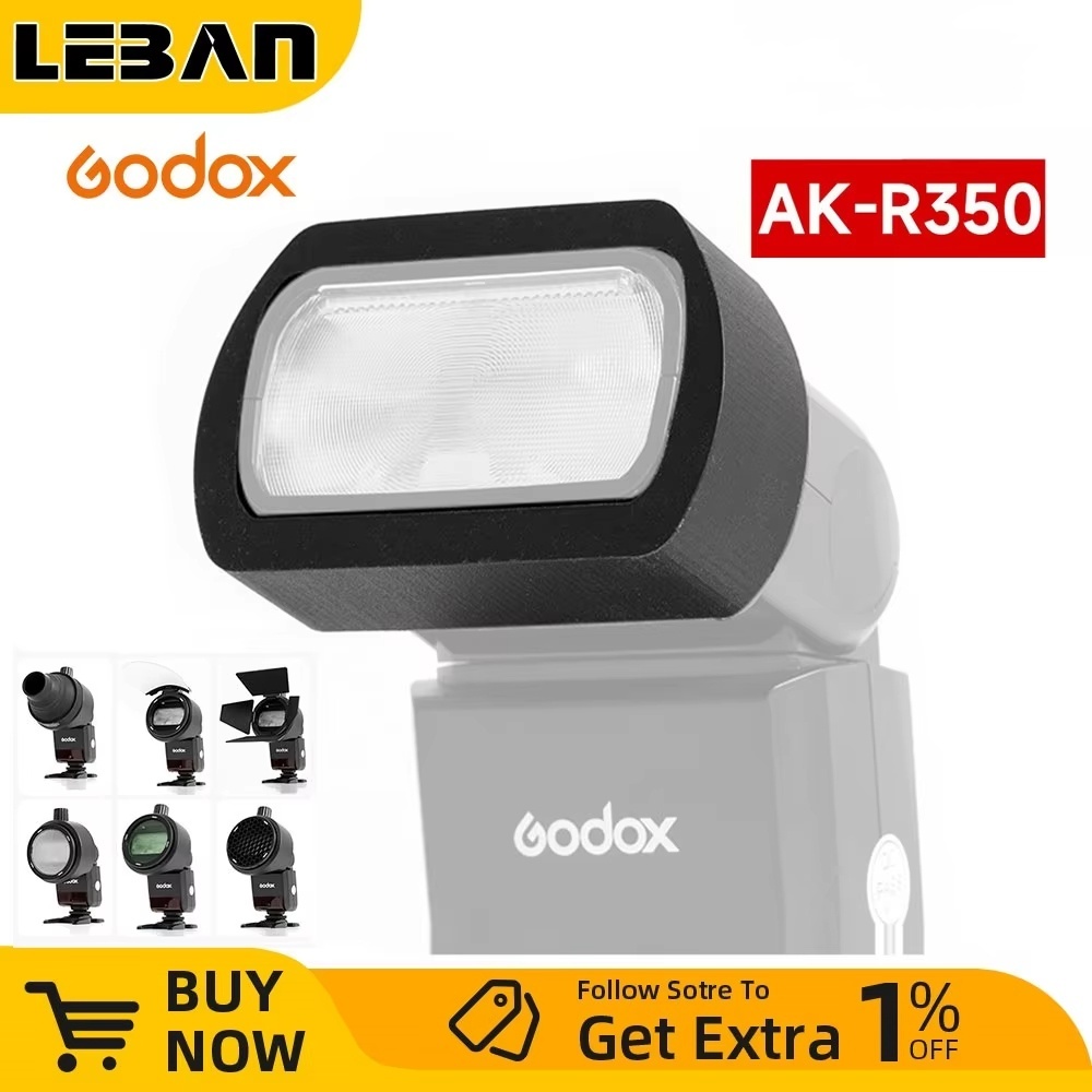 อะแดปเตอร์ Speedlight Godox AK-R350 แฟลชสําหรับ Godox V350/TT350 แฟลช ...