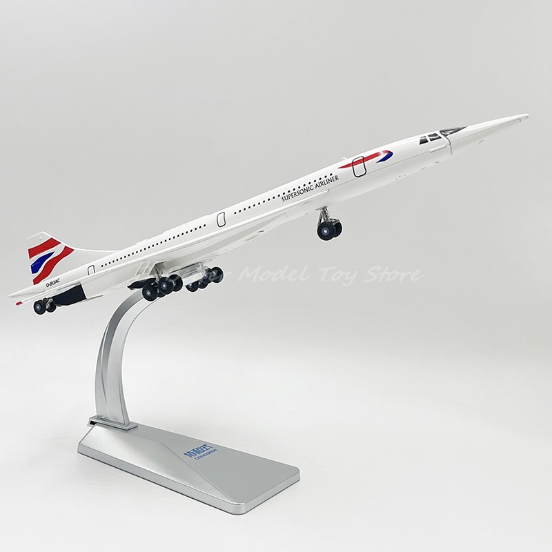 1:160 Diecast Model Plane Toy Concorde Supersonic Aircraft Miniature ...