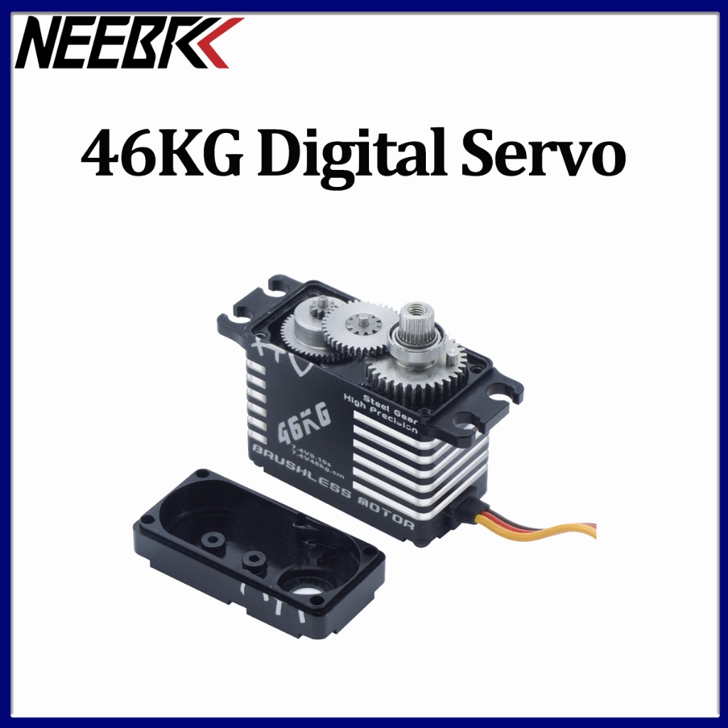 Bls-hv7146mg JX กันน้ํา Servo 46KG Brushless มาตรฐาน CNC ดิจิตอลเกียร์เหล็กสําหรับ RC รถบรรทุก ...