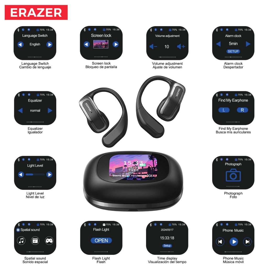 Lenovo ERAZER XP3 AI การแปลด้วย หูฟังบลูทูธ รองรับ 150 ภาษา การแปลเสียง ...