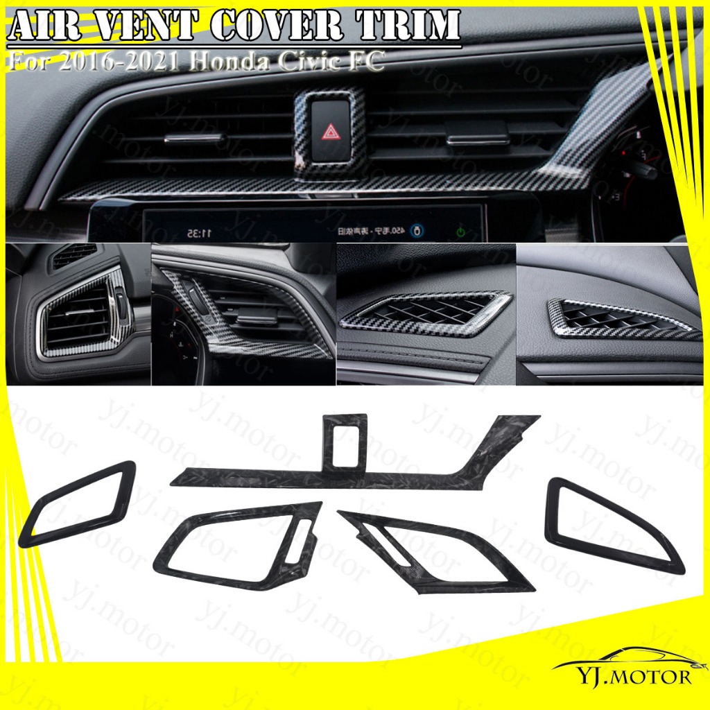 สําหรับ 2016 - 2021 Honda Civic FC FK Dashboard Air Outlets Cover Trim ...