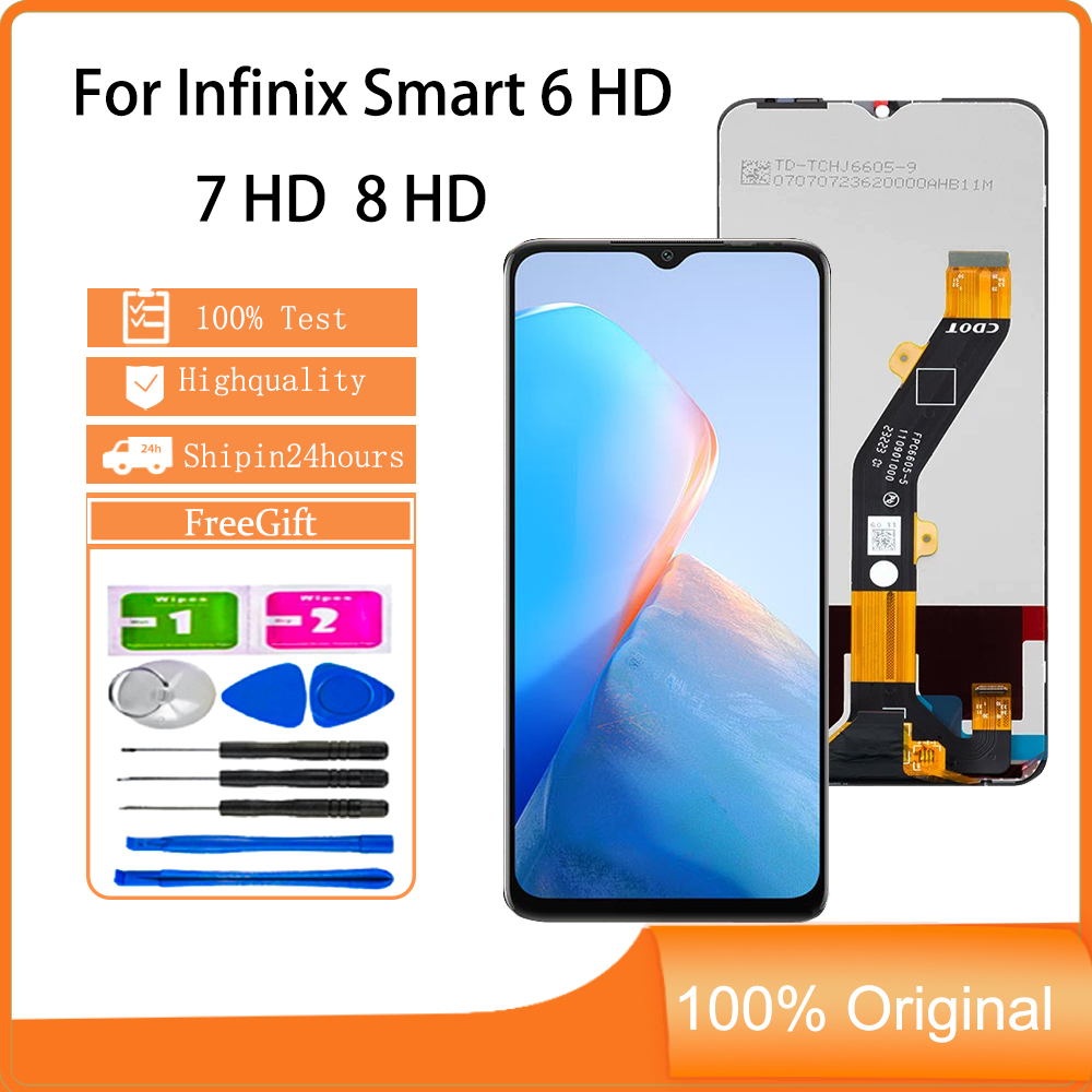 จอแสดงผลต้นฉบับ Infinix Smart 6 HD X6512 7 HD X6516 8 HD X6525 เปลี่ยน ...