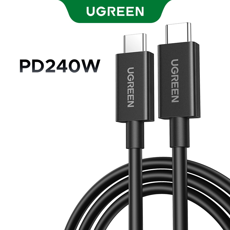 Ugreen PD3.1 240W สาย USB C ถึง USB C 480Mbps ซิลิโคนเปลือกอลูมิเนียม PD Fast สายชาร์จสําหรับ ...
