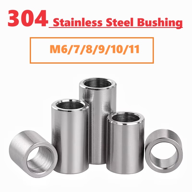 5/10 ชิ้น- 304 สแตนเลส Bushing เครื่องซักผ้าปะเก็น Unthreaded รอบ ...