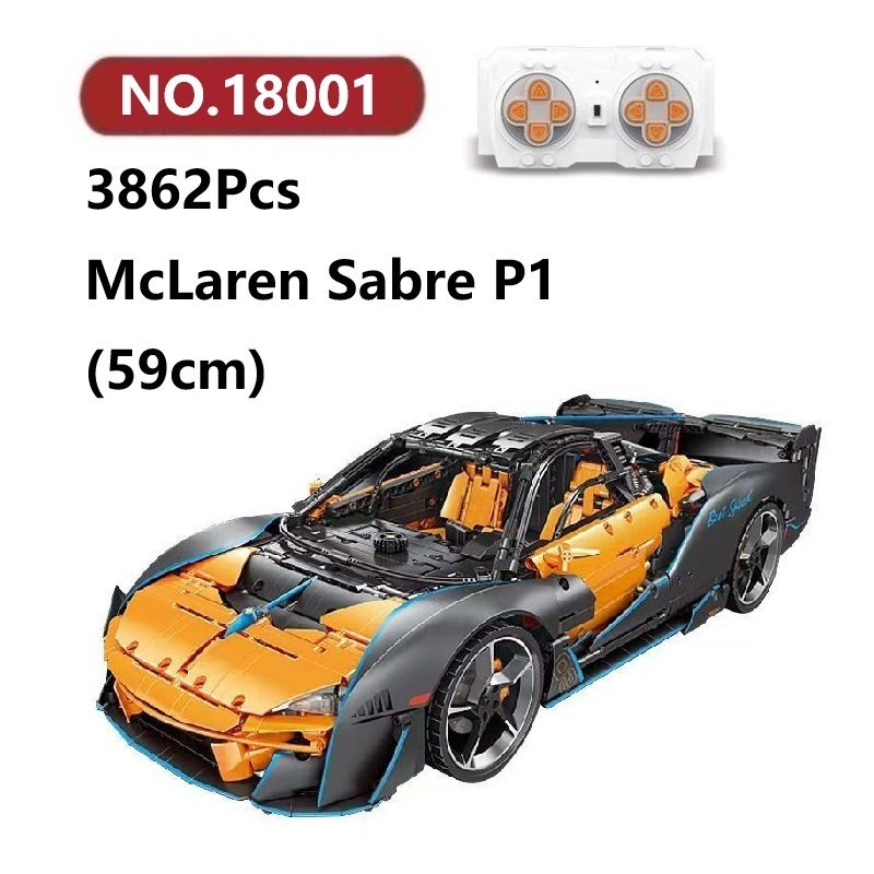 Mclaren Sabre P1(รีโมทคอนโทรล)เข้ากันได้ตัวต่อเลโก้ 3862ชิ้น Eikee Car ...