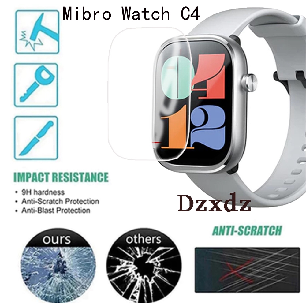 Mibro Watch C4 Hard Glass Smartwatch ฟิล์มป้องกันสําหรับ Mibro C4 สมาร์ทวอท์ชกระจกนิรภัยป้องกัน ...