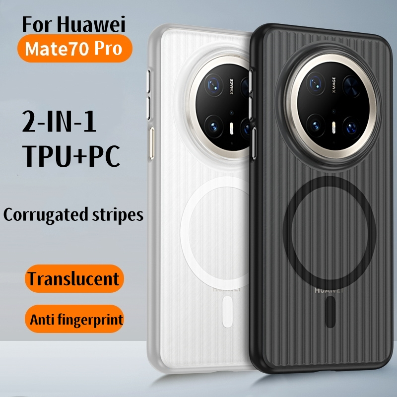 2-in-1 Matte Magnet Case สําหรับ Huawei Honor Magic 7Pro Pura70 Ultra Mate 60 70 Pro + เคสลาย ...