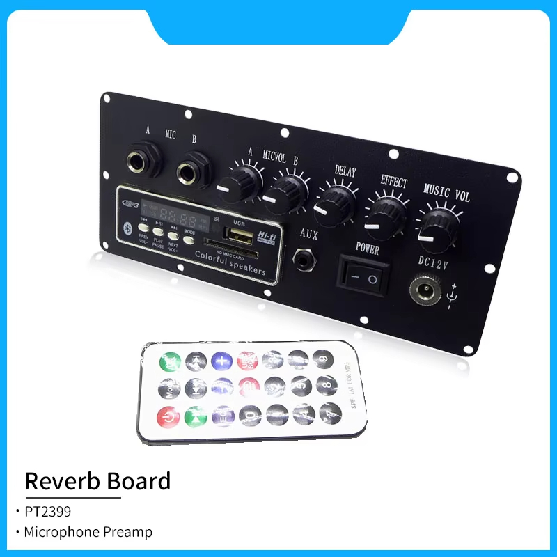 Pt2399 Reverb Board คาราโอเกะไมโครโฟน Preamplifier มัลติฟังก์ชั่ ...