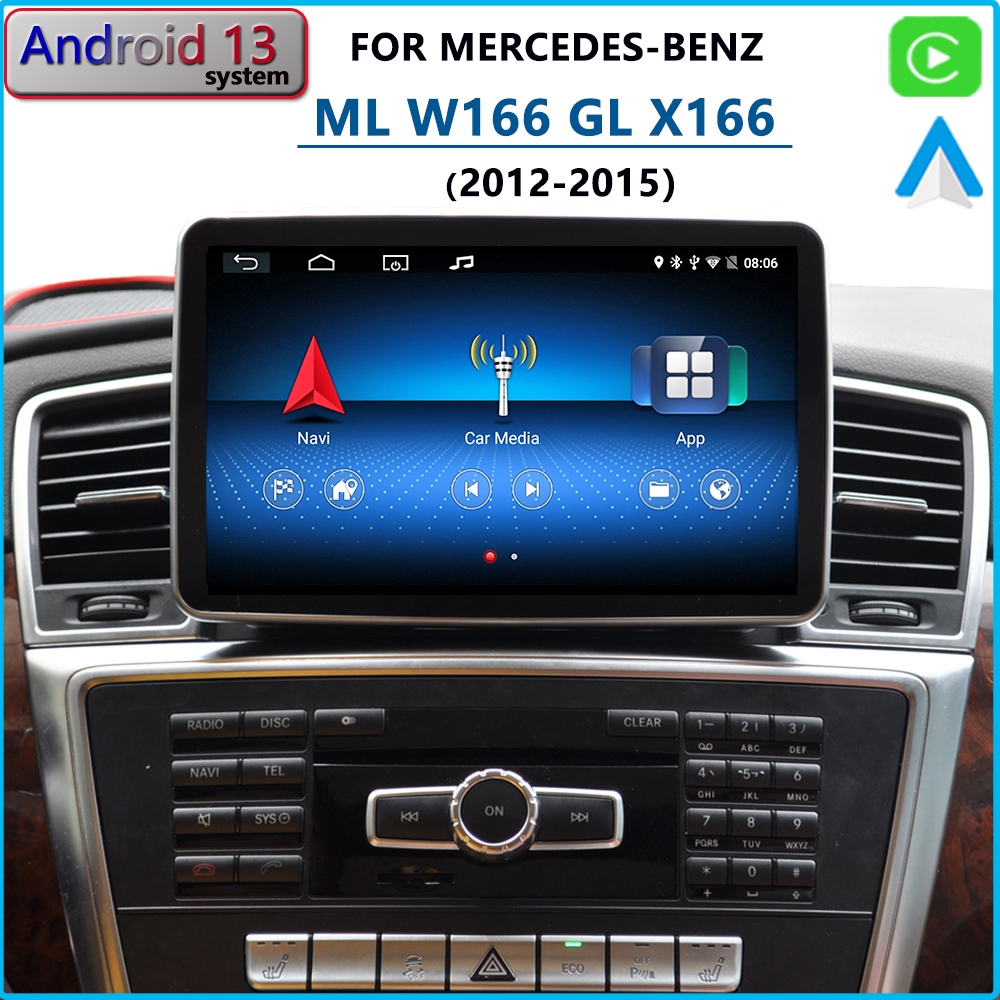 Ml GL Android 13 สำหรับ Mercedes-Benz ML300 GL350วิทยุรถยนต์ CarPlay เครื่องเล่นมัลติมีเดียนำทาง ...