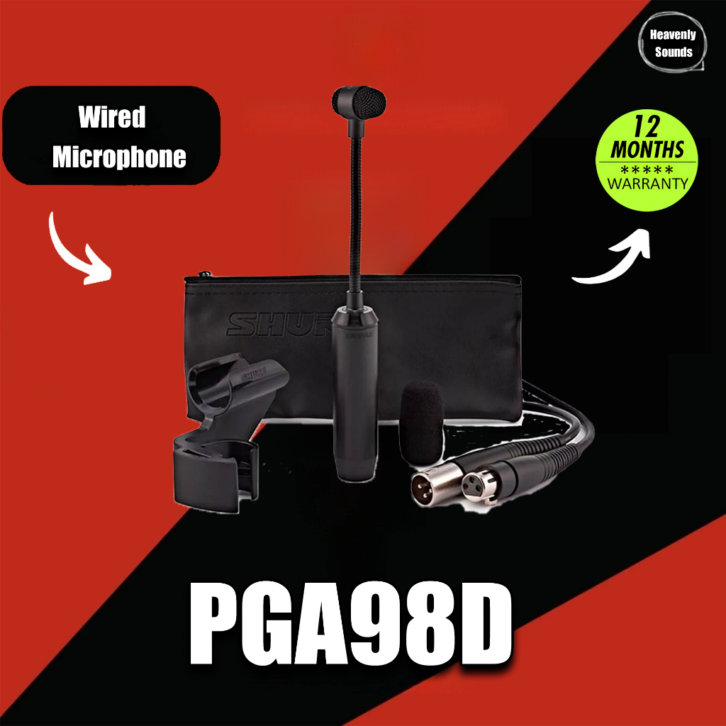 Shure PGA98D Condenser Microphone - with Cardioid Pick-up Pattern ...