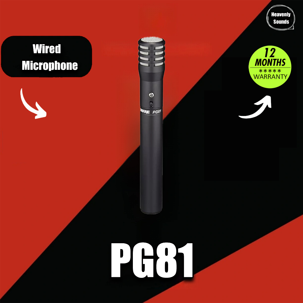 Shure PG81-LC ไมโครโฟนคอนเดนเซอร์เครื่องดนตรี, Cardioid | Shopee Thailand