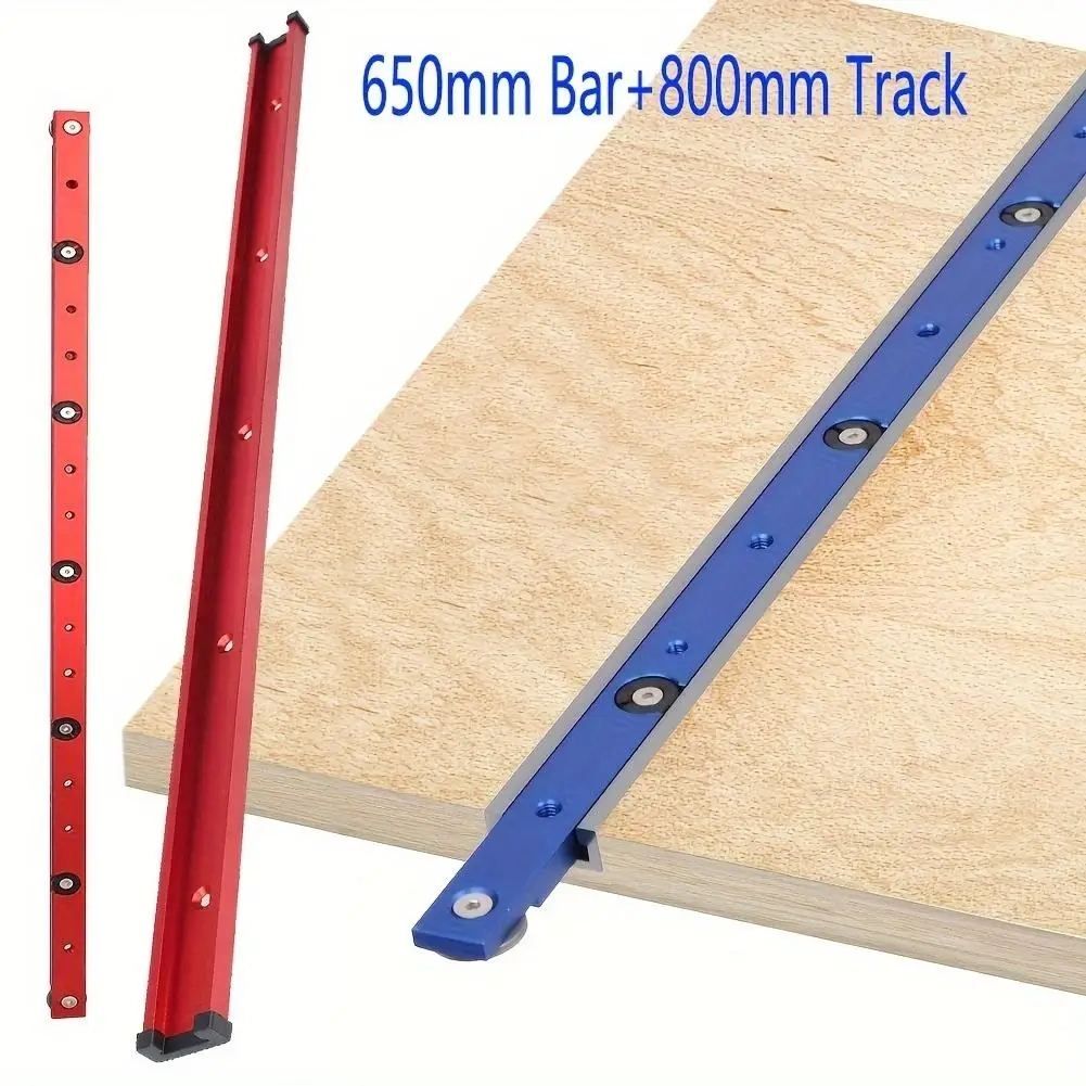 2pcs 800mm 30 Type T-track & 650mm Miter Bar Slider T-slot Miter Track ...