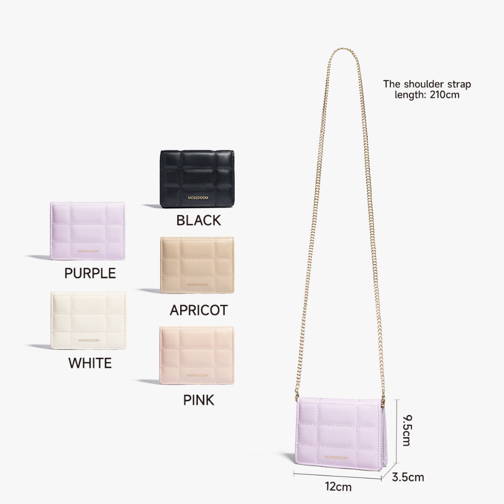 MOSSDOOM Jeannette Wallet กระเป๋าสตางค์ใบเล็กโซ่หรูหรา | Shopee Thailand