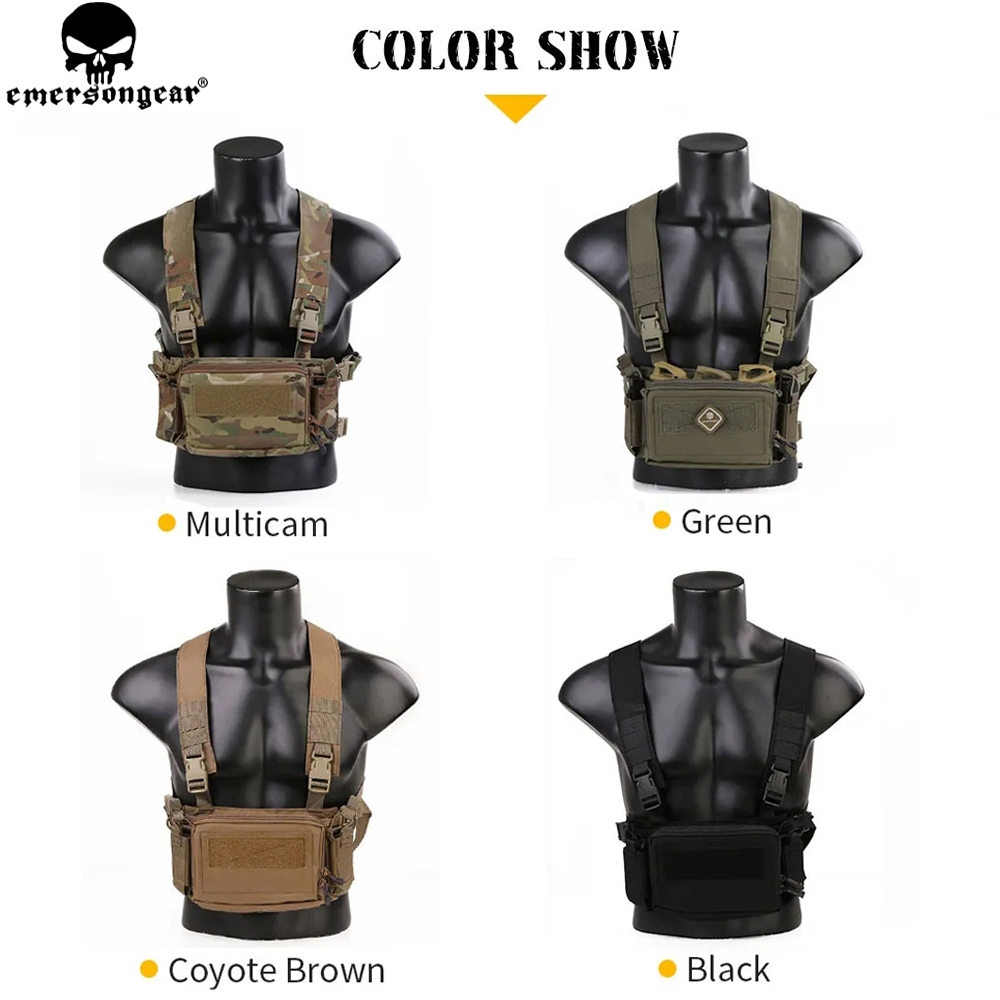 Emersongear Outdoor Modular Carrier MOLLE Vest Chest Gear D3CR Micro ...