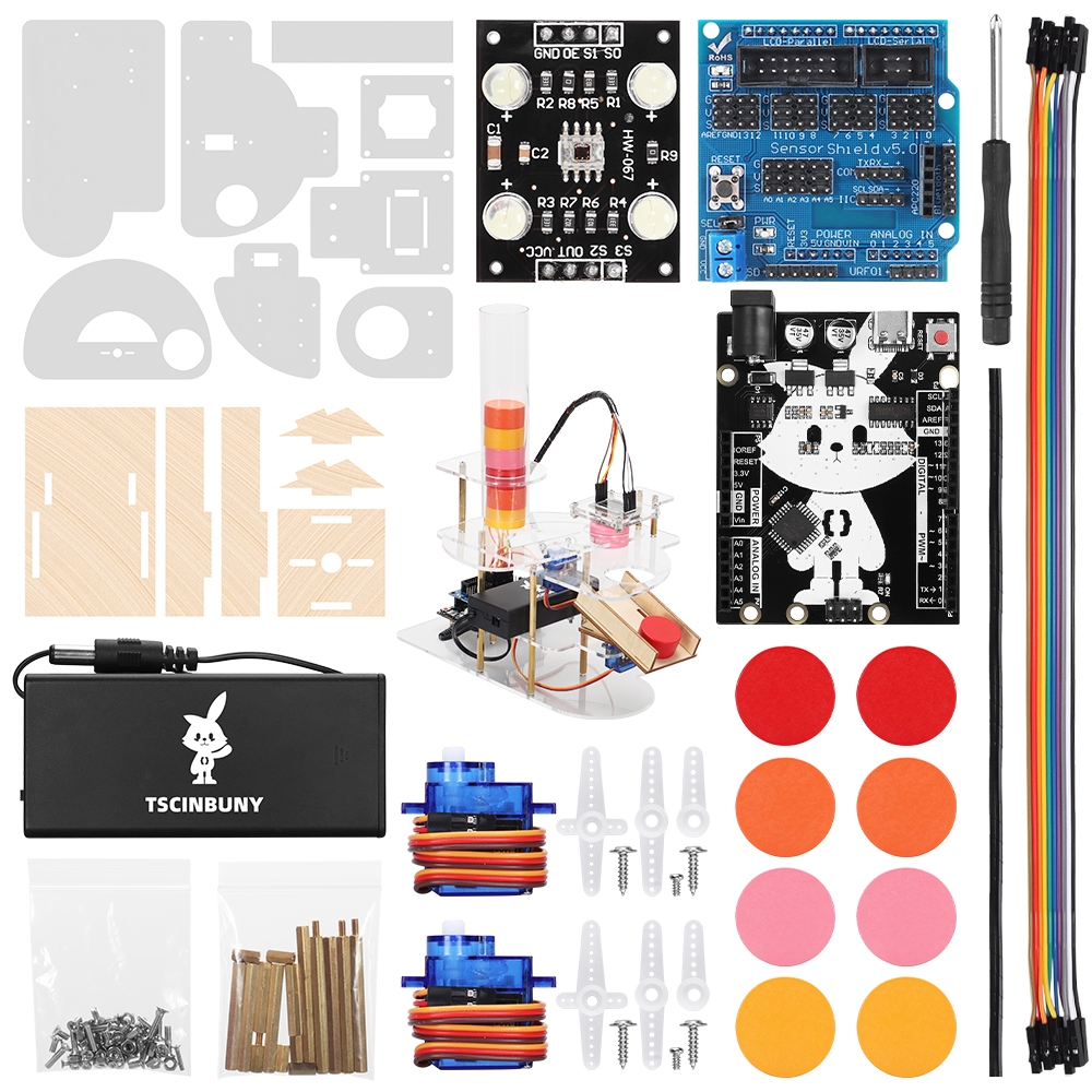 Tscinbuny ใหม่ Basic Starter Kit สําหรับ Arduino UNO R3 การจดจําสีชุด ...