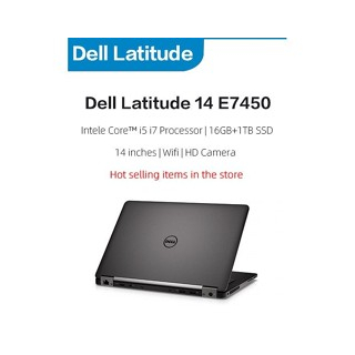 Dell Latitude E7450/14.1in/Core i7/16GB หน่วยความจํา/512GB SSD/แล็ปท็อปใหม่เอี่ยม/กล้อง HD/WiFi ...