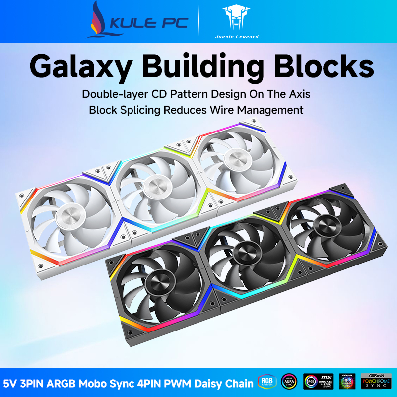 Jungle Leopard Galaxy ARGB Building Blocks พัดลม 120 มม.3 IN 1 สีดํา/สี ...