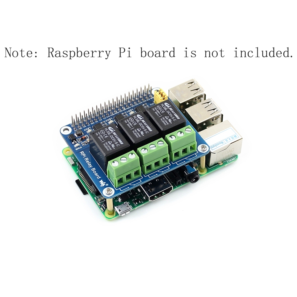 5v 3-Channel รีเลย์ขยายบอร์ดหมวกสําหรับ RPI RasPi Raspberry Pi 0 Zero 2 ...